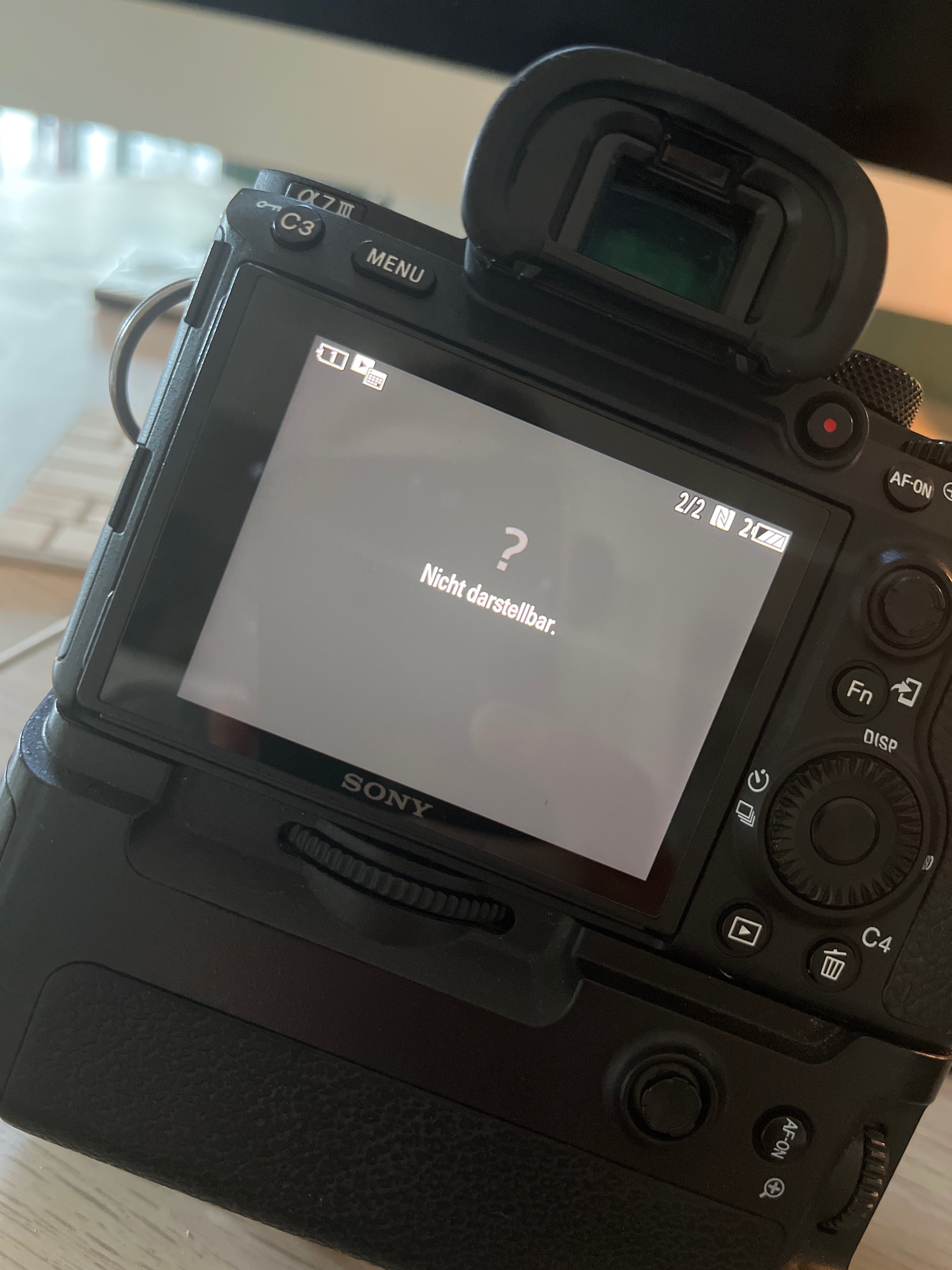 Fehler „ nicht darstellbar“ im Anzeigemodus - Sony Alpha Vollformat ...
