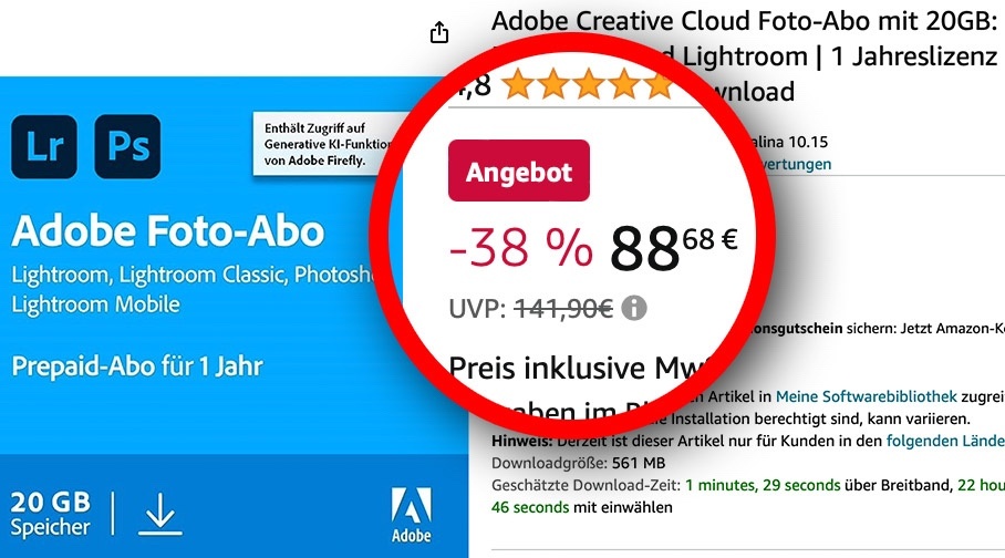 🔥 Adobe Creative Cloud Foto-Abo (20GB) aktuell für 88,68 € bei Amazon (38% Rabatt) 🔥 - News ...